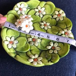 Inarco | Accents | 967 Inarco Green Apple Daisy Trinket Dish Mcm | Poshmark